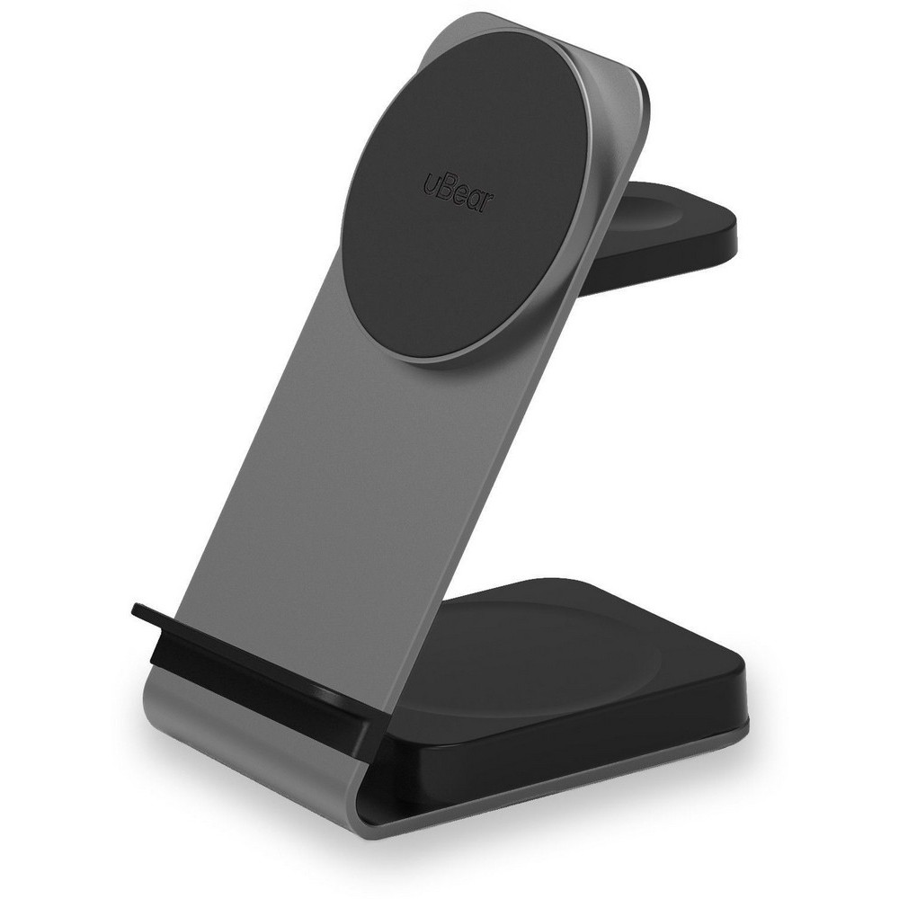 Купить Зарядное устройство беспроводное uBear Level Pro 3 в 1 для Samsung, 30Вт, серый в ...